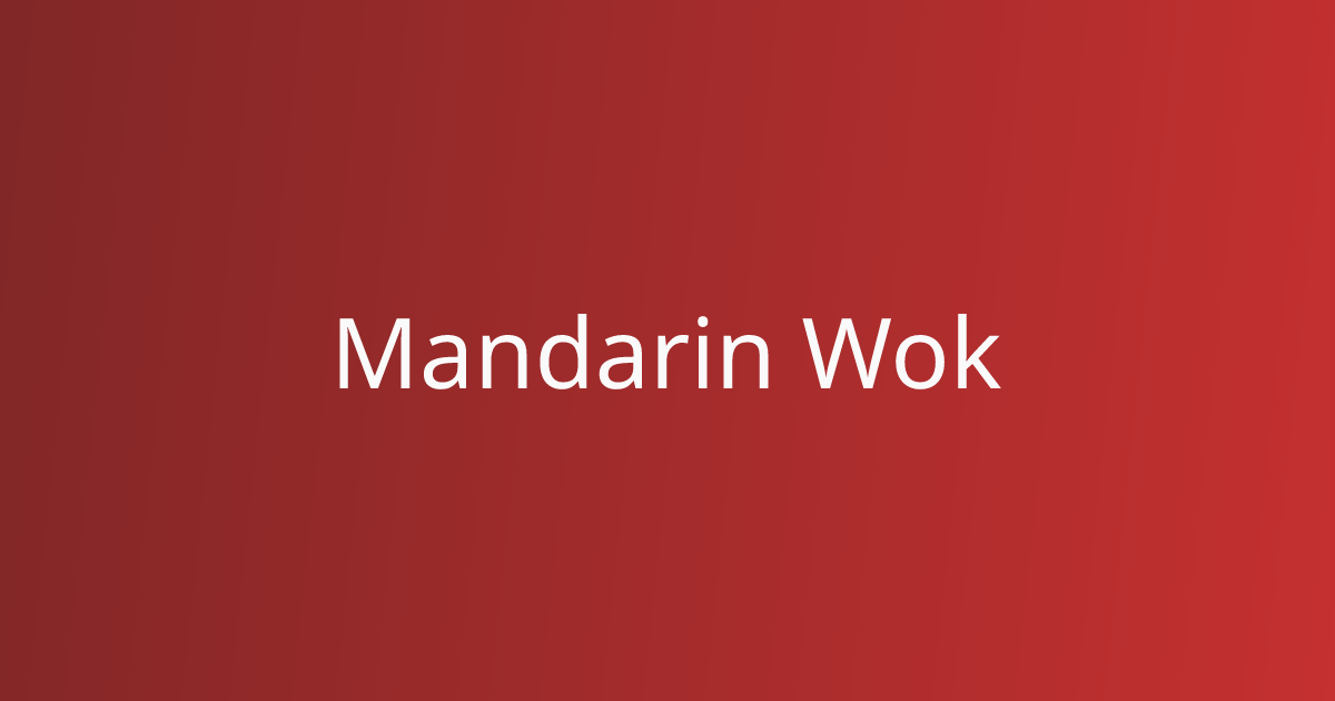 Order Authentic Chinese Online | Mandarin Wok - Pickup or Delivery ...